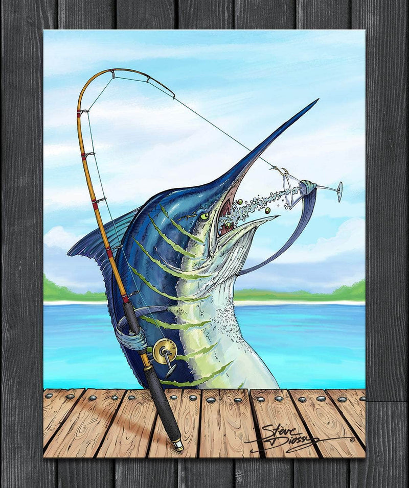 "Dirty Marlin Tini" Limited Edition Canvas - Steve Diossy Marine Artist