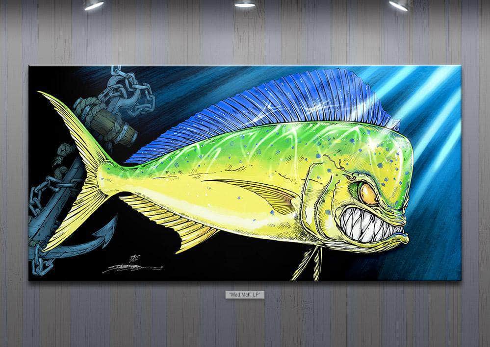 "Mad Mahi LP" Limited Edition Canvas - Steve Diossy Marine Artist